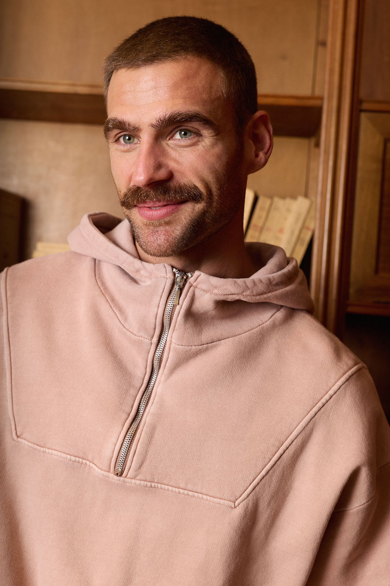 Sudadera Cremallera Salmón – Old Jeffrey